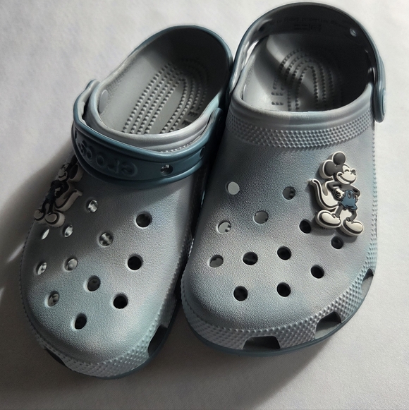CROCS | Shoes | Crocs Light Blue Sandals With Mickey Design | Poshmark